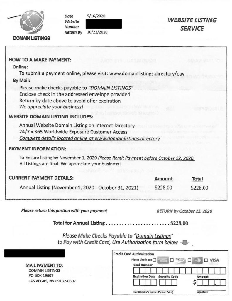 Domain Registry of America and Other Domain Scams