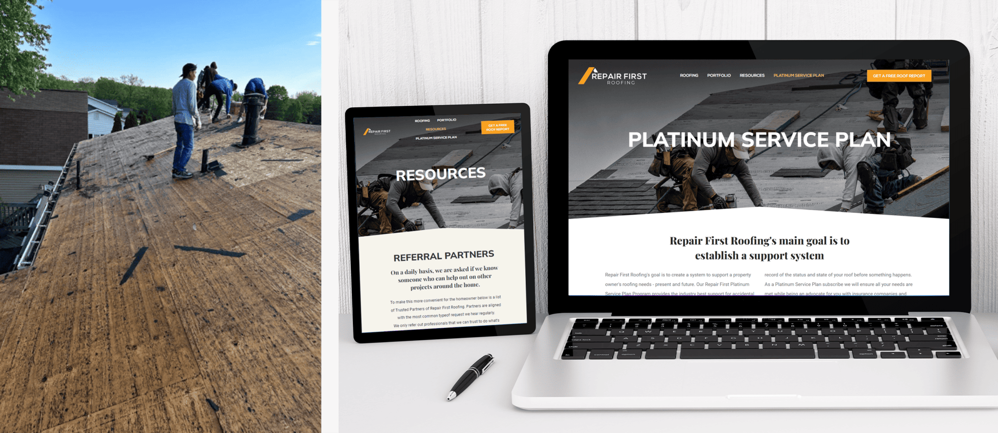 Repair First Roofing - Website by Johnny Flash Productions