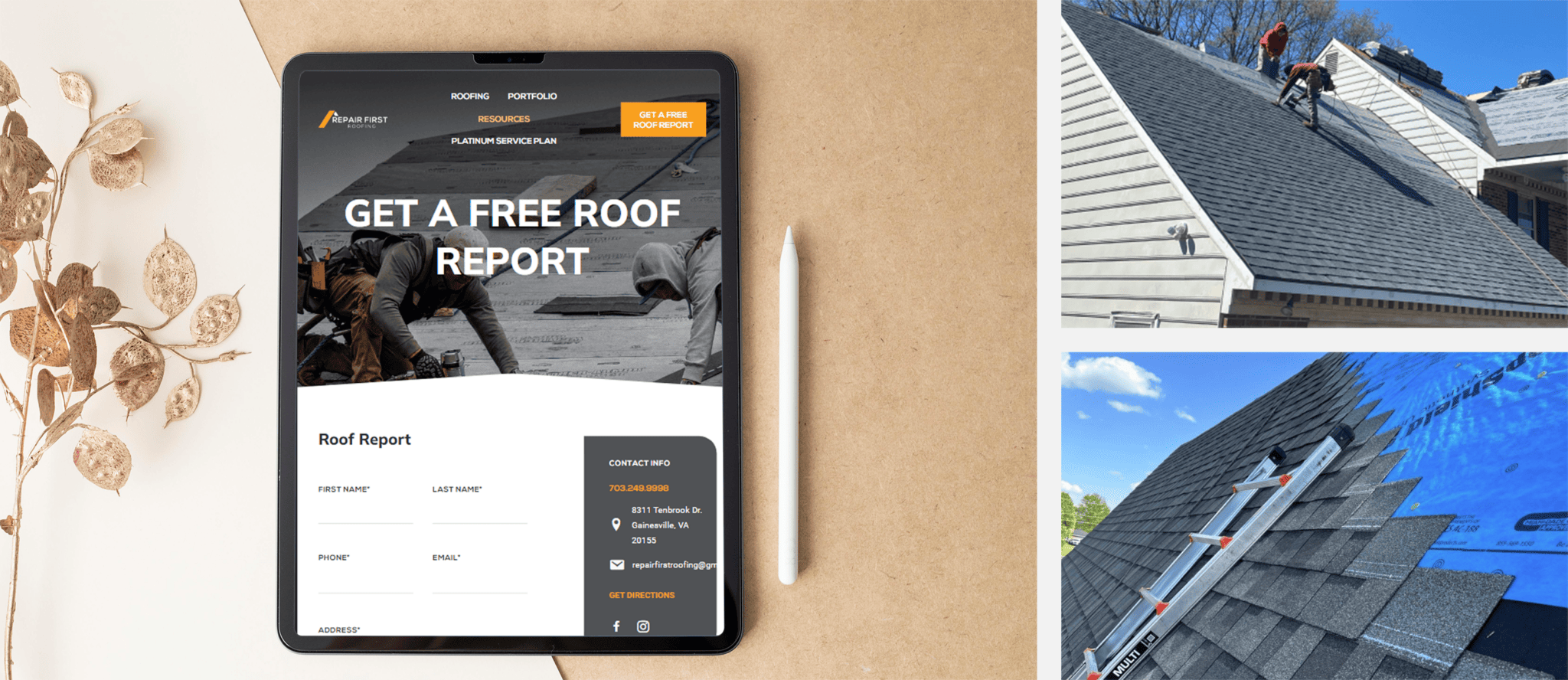 Repair First Roofing - Website by Johnny Flash Productions